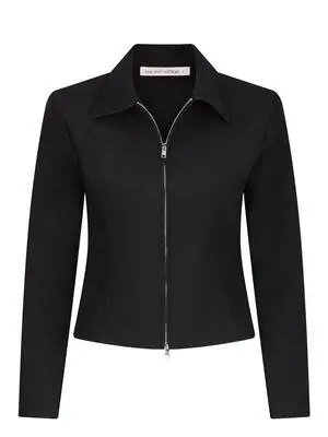 LOVE AND NOSTALGIA Motor Running Zip Jacket - Black