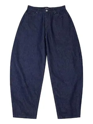 WIN OUT Balloon Denim Trousers Wm - Blue
