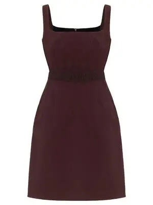 GEORGETTE Mocha Mini Dress - Brown