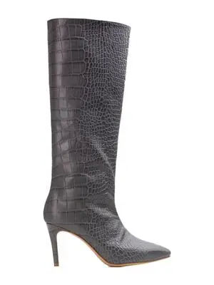 GINISSIMA Ilona Embossed Leather Boots, Under Knee