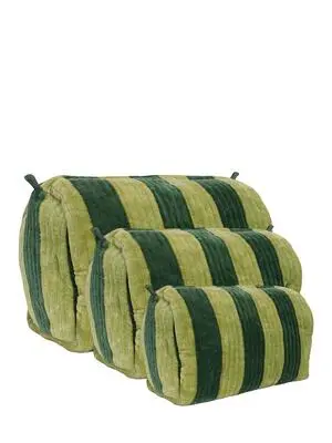CYC The Striped Velvet Travel Set - Green