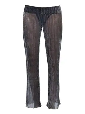 AMORTIZIA Belladona Pants Metallic Flared Pants - Grey