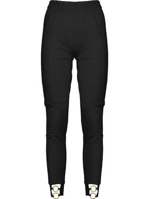 ANTONINIAS Sistine Elegant Pants With Golden Ring Details - Black
