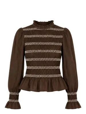Mind Traveler Eloise Blouse - Brown