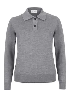 SALANIDA Galante 100% Merino Polo Top Light - Grey