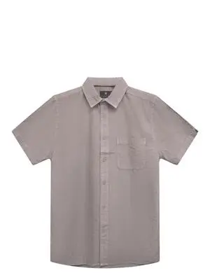 VUSTRA Stone- Washed Linen Shirt - Grey