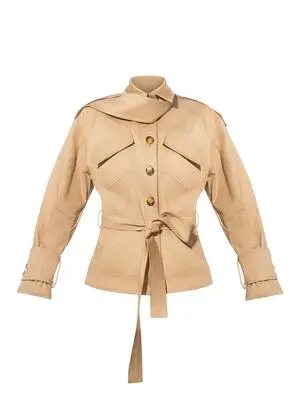 TIA DORRAINE Oversized Belted Trench Jacket