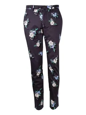 LORDS OF HARLECH Jack Oxford Flowers Pant - Black