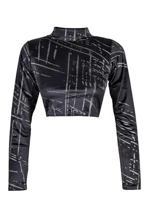 ARIANA BESTEPE Leslie Crop Top - Black