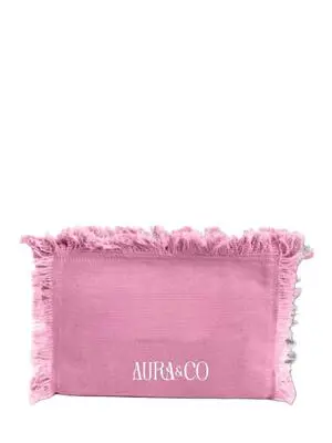AURA & CO Embroidery Aura Cosmetic Bag - Pink