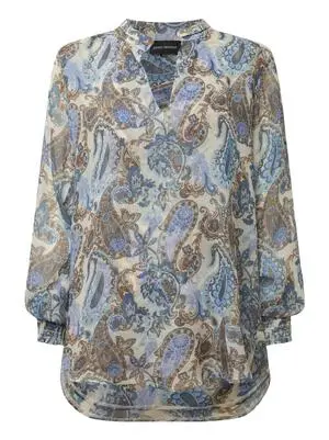 JAMES LAKELAND Paisley Print Blouse - Blue