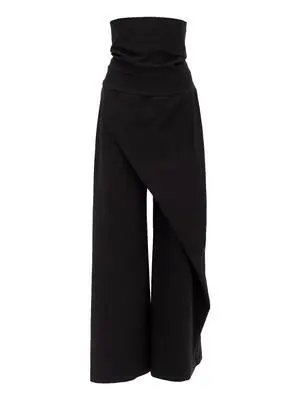 JULIA ALLERT Wide Leg Trousers Jersey - Black