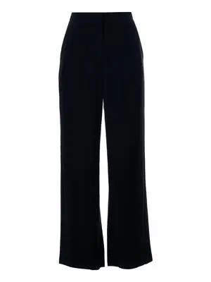 LOUCHE Tilde Linen Mix Wide Leg Trousers - Black