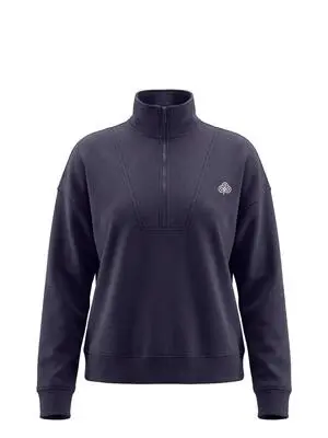 BE ATHLETICA Varsity Athletica Quarter-zip Sweatshirt Midnight - Blue