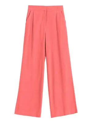 LOUCHE Tilde Linen Mix Straight Leg Trouser Coral - Pink