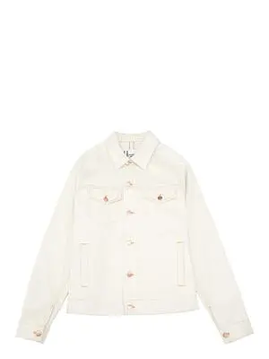 HEGARTY Denim Jacket In Ecru Selvedge - White