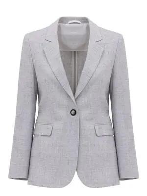 GEORGETTE Soft Ash Tailored Blazer - Grey