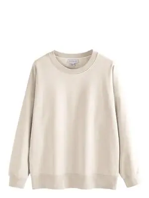 SUPESU Neutrals Cubby Sweater, Oversized - Cosmic Latte & Cream White