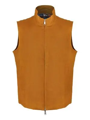 DAVID WEJ Hugo Linen Gilet Mustard - Yellow