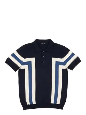 EIGHT X The Everyday Knit Polo Button Up Shirt - Blue