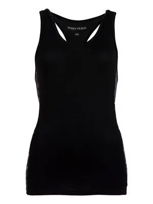 PERKY PEACH Scattered Line Vest Top - Black