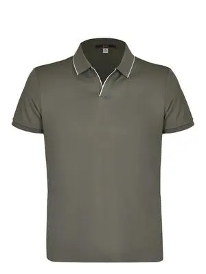 DAVID WEJ Marco V-neck Polo Shirt - Grey