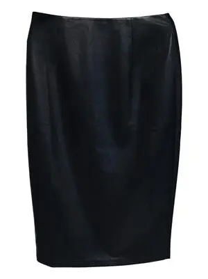 HOUSE OF KIND She's In Charge- Vegan Leather Skirt - Black