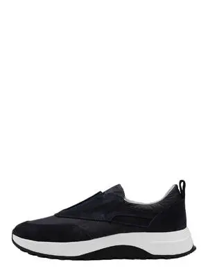 ILVI Baar Navy Suede Leather-fabric Sneaker - Blue