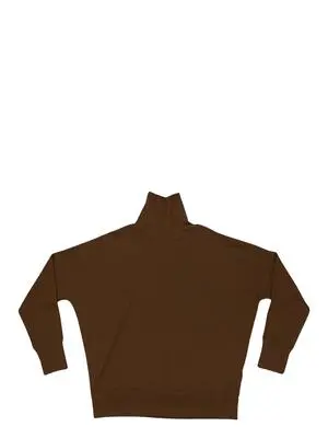BRADFORD ROW The Don Dolman Turtleneck In Saddle Brown