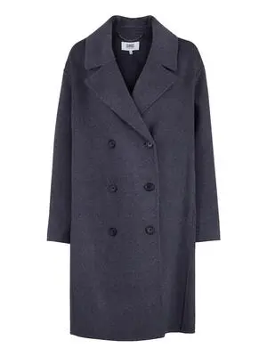 GUARDS LONDON Flora Wool Cashmere Double Breasted Coat - Grey