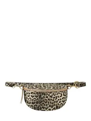 BETSY & FLOSS Licata Light Leopard Print Crossbody Bag Yellow