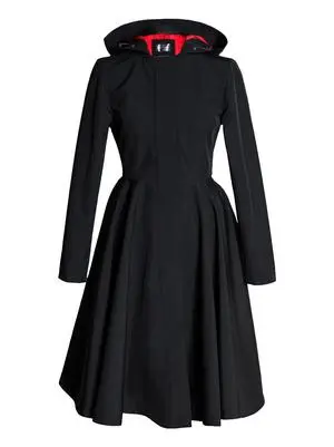 RAINSISTERS Coat With Red Lining: Raven Red - Black