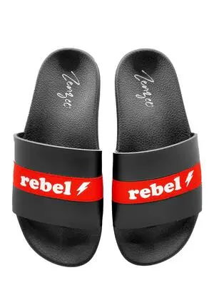 ZENZEE Red / White / Black Rebel Rebel Slide Sandals - Red/white/black