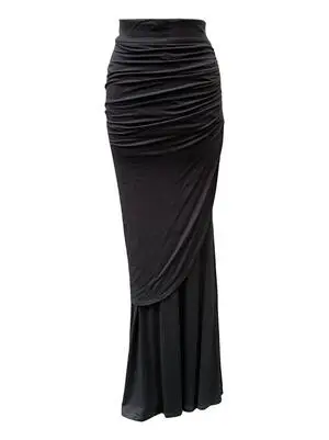 IMAATU Shaye Ruffled High-waist Skirt – Sculpting & Adjustable Floor-length - Black