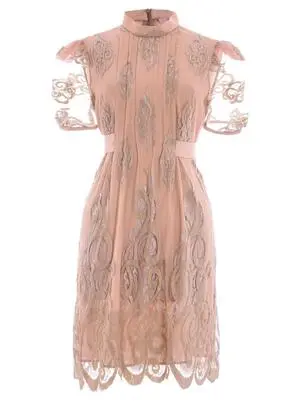 LISA THE LABEL Gondola Dress With Puff Sleeves - Orange