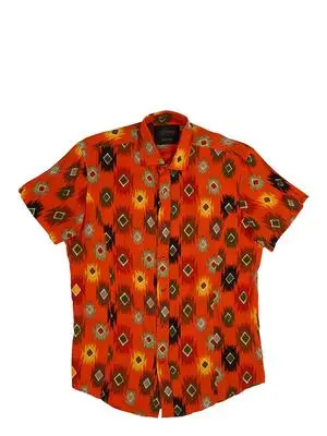 EIGHT X Southwestern Sunset Short Sleeve Shirt - Orange