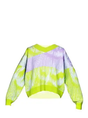 ESSIEN & EMRE Aves Merino Wool Colour Block Jumper Citrus - Yellow