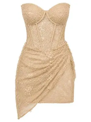 ANGELIKA JOZEFCZYK Neutrals Mini Lace Dress Catrice - Beige