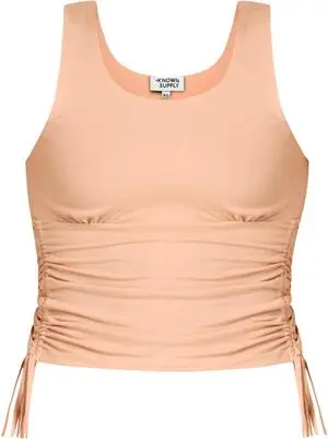 KNOWN SUPPLY Side Tie Tank Spellbound Tearose - Pink