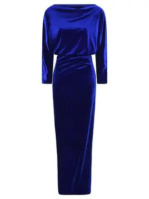 BEATRICE VON TRESCKOW Electric Bella Velvet Dress - Blue