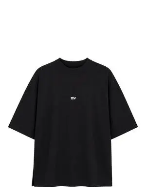MYSIMPLICATED Oversized T-shirt With Puff Print Logo - Black