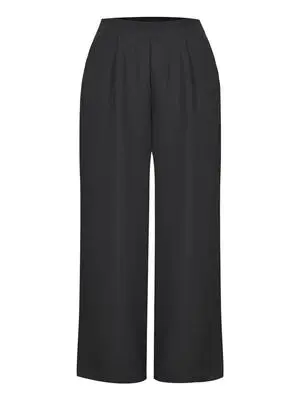 OH!ZUZA NIGHT&DAY Echo Wide-leg Viscose Trousers - Black