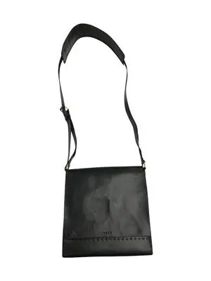 ZASTASTUDIO Dark Shoulder Assistant Two Sling Leather Bag Black
