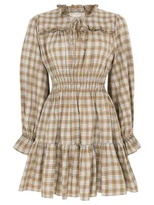 LISA THE LABEL Short Angel Dress - Brown