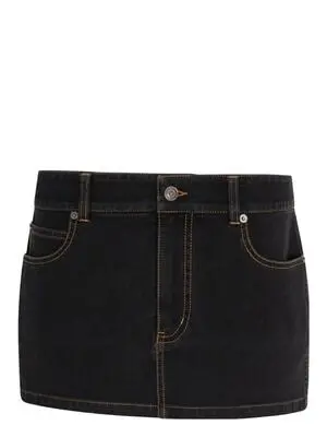 CIRCULAR PATH Micro Mini Skirt - Black