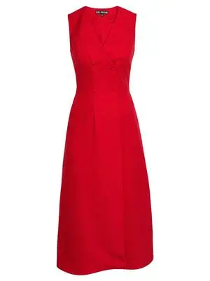 GIRL IN MIND Hazel Tailo Sleeveless Midi Dress - Red