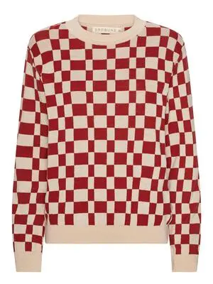 GROBUND Frida Knitted Blouse The One With The Tintin Pattern - Red