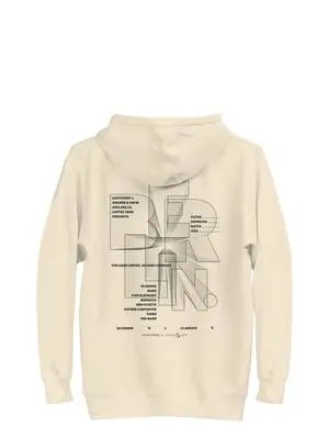ANCHOR & CREW X Gustatory Berlin Coffee Scene Embroidered Cotton Blend Hoodie - Brown