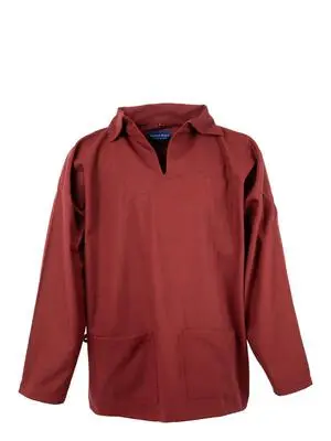 ARTHUR BEALE Open Neck Sailors' Smock Breton - Red