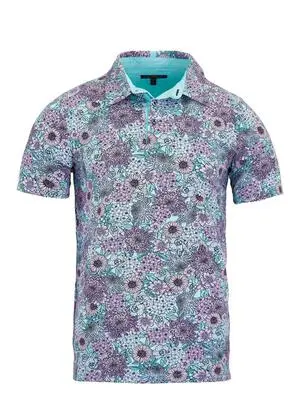 LORDS OF HARLECH Pietro Garden Party Polo Shirt - Spearmint Green